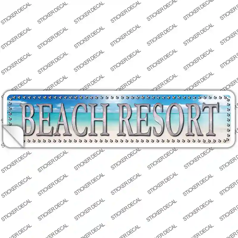 Beach Resort Novelty Narrow Sticker Decal | Smart Blonde