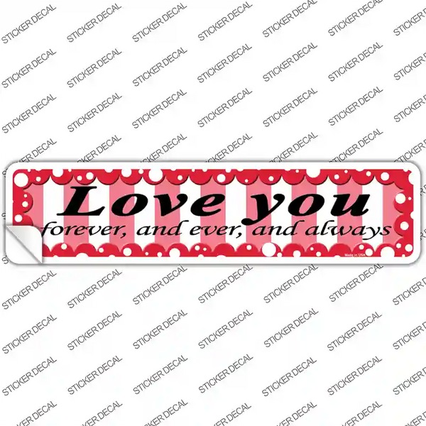 Love You Novelty Narrow Sticker Decal | Smart Blonde