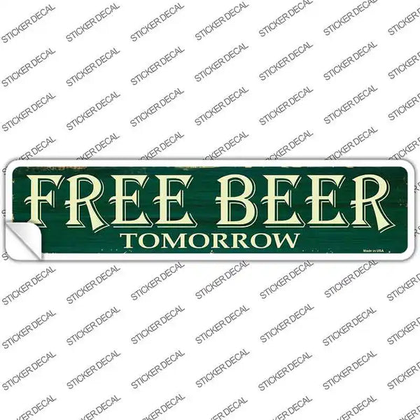 Free Beer Novelty Narrow Sticker Decal | Smart Blonde