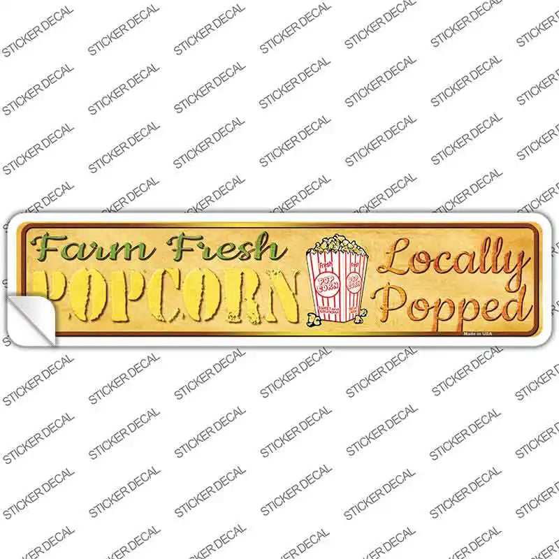 Farm Fresh Popcorn Novelty Narrow Sticker Decal | Smart Blonde