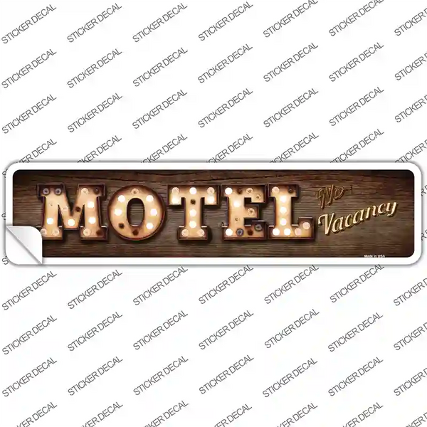 Motel No Vacancy Bulb Lettering Novelty Narrow Sticker Decal | Smart Blonde