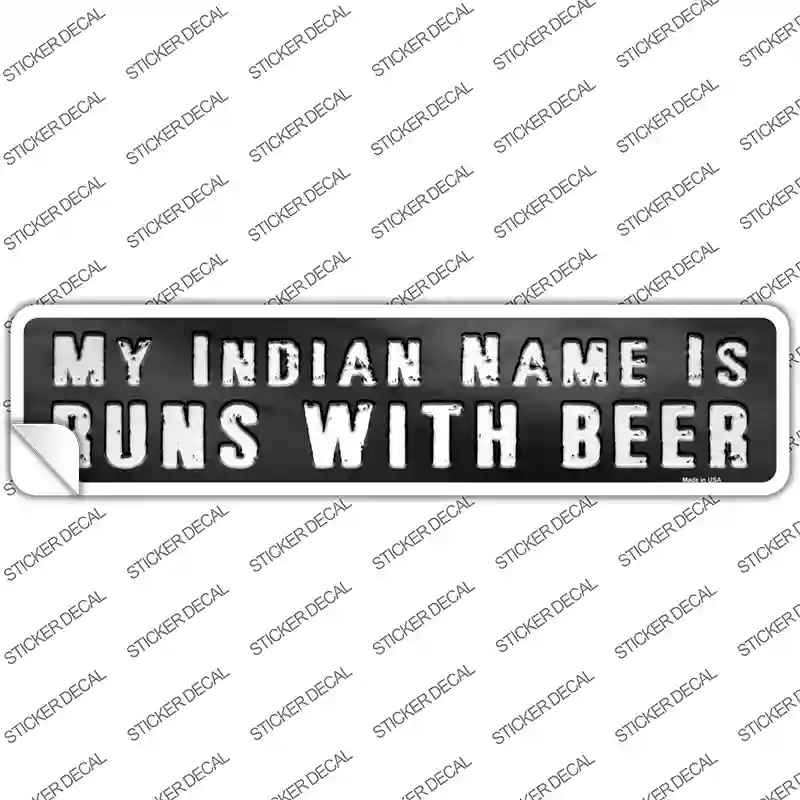 My Indian Name Novelty Narrow Sticker Decal | Smart Blonde