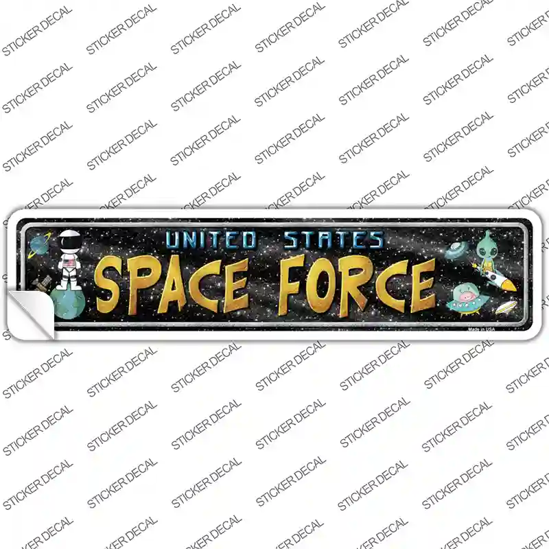 US Space Force Novelty Narrow Sticker Decal | Smart Blonde
