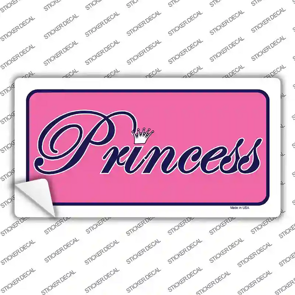 Pink Princess Tiara Novelty Sticker Decal | Smart Blonde