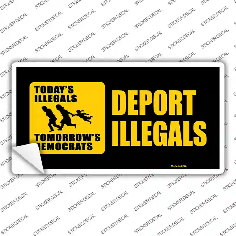Deport Illegals Novelty Sticker Decal | Smart Blonde