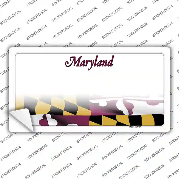 Maryland State Background Novelty Sticker Decal | Smart Blonde