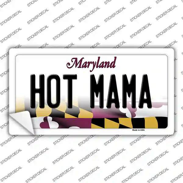 Hot Mama Maryland Novelty Sticker Decal | Smart Blonde