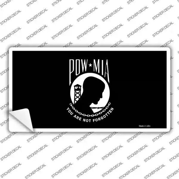POW MIA Black Flag Novelty Sticker Decal | Smart Blonde