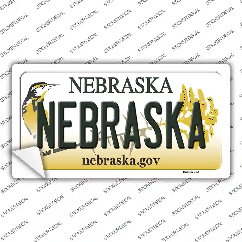 Nebraska Background Novelty Sticker Decal | Smart Blonde