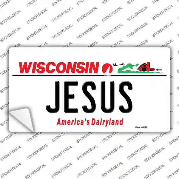 Jesus Wisconsin Novelty Sticker Decal | Smart Blonde