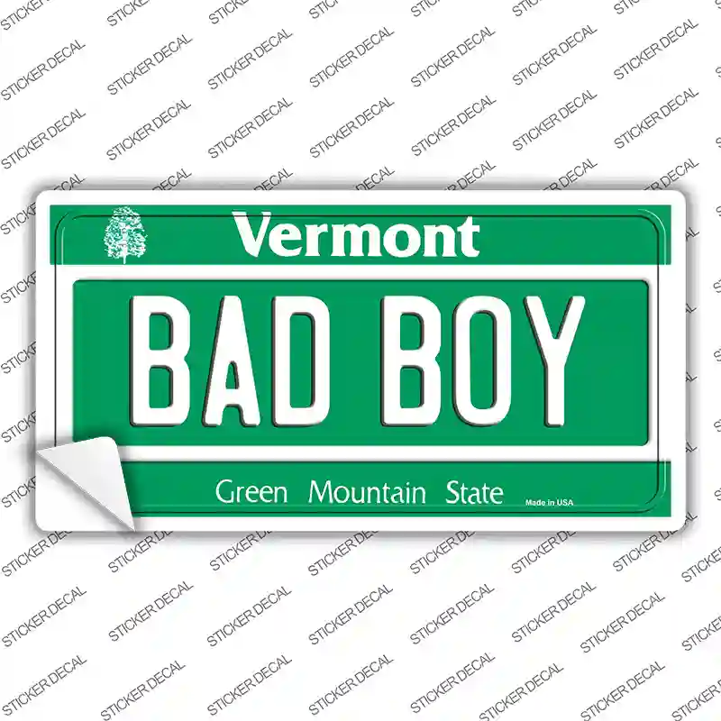 Bad Boy Vermont Novelty Sticker Decal | Smart Blonde
