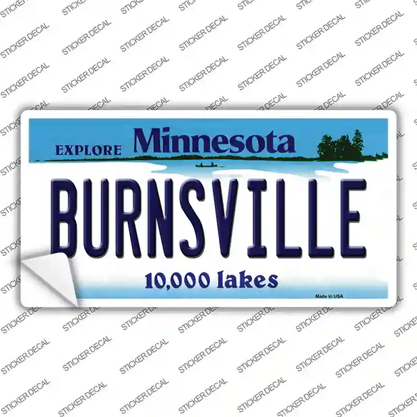 Burnsville Minnesota State Novelty Sticker Decal | Smart Blonde