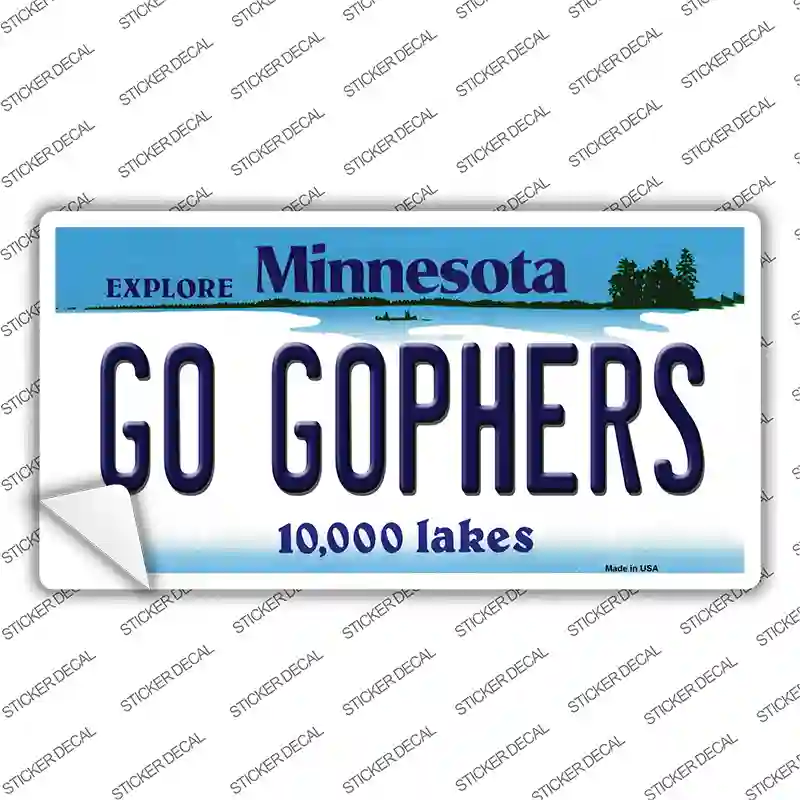 Go Gophers Minnesota State Novelty Sticker Decal | Smart Blonde