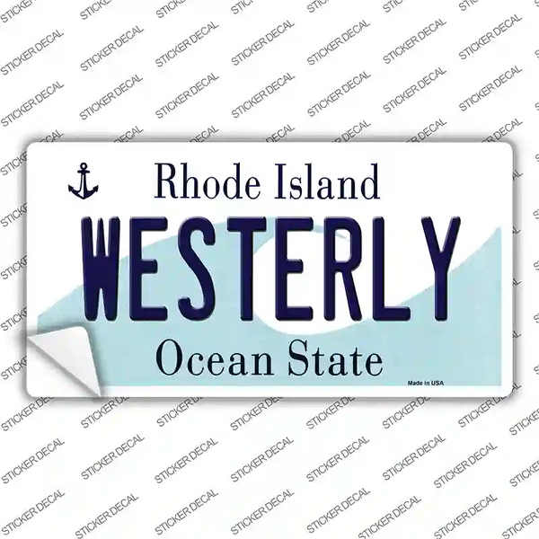 Westerly Rhode Island State Novelty Sticker Decal | Smart Blonde