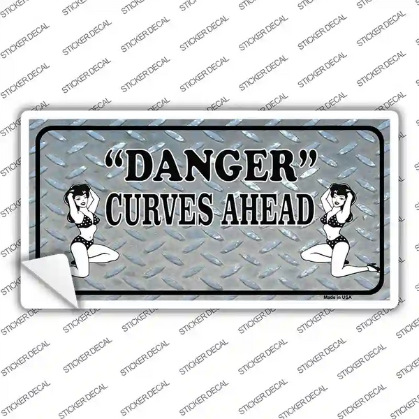 Danger Curves Ahead Novelty Sticker Decal | Smart Blonde