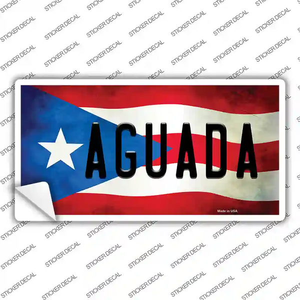 Aguada Puerto Rico Flag Novelty Sticker Decal | Smart Blonde