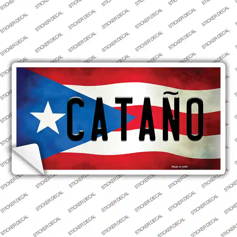 Catano Puerto Rico Flag Novelty Sticker Decal | Smart Blonde
