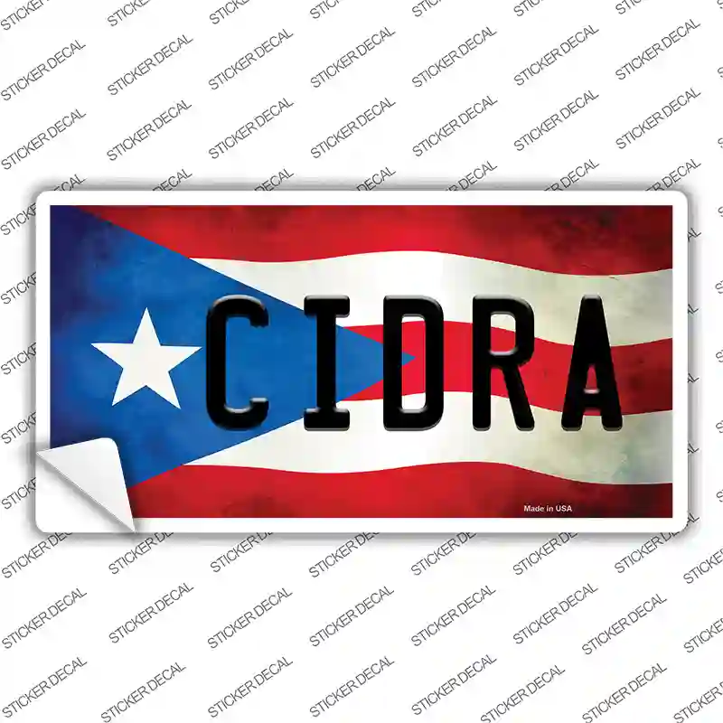 Cidra Puerto Rico Flag Novelty Sticker Decal | Smart Blonde