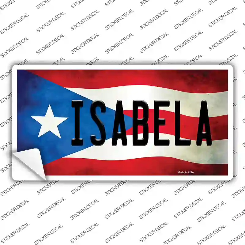 Isabela Puerto Rico Flag Novelty Sticker Decal | Smart Blonde
