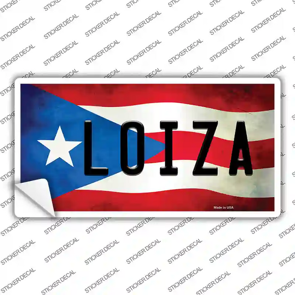 Loiza Puerto Rico Flag Novelty Sticker Decal | Smart Blonde