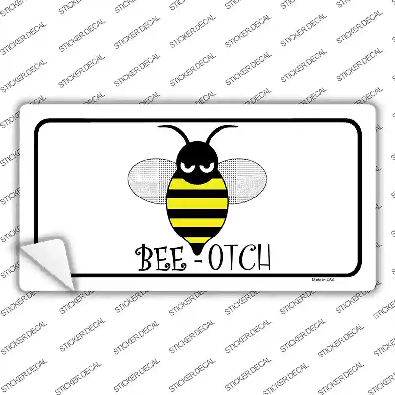 Bee-otch Novelty Sticker Decal | Smart Blonde