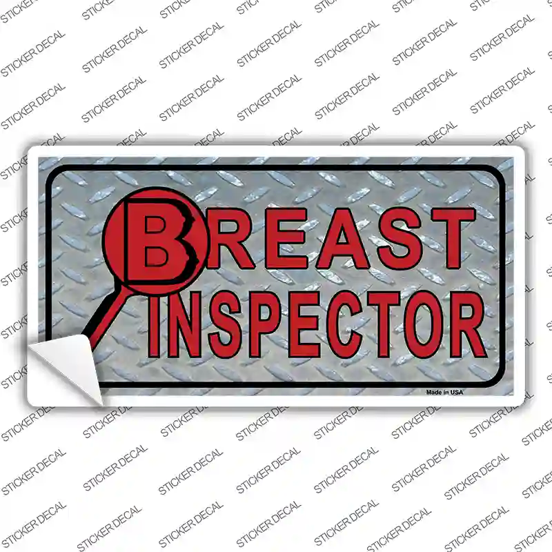 Breast Inspector Novelty Sticker Decal | Smart Blonde