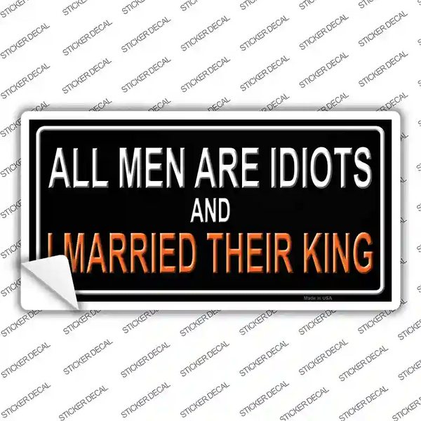 All Men Are Idiots Novelty Sticker Decal | Smart Blonde