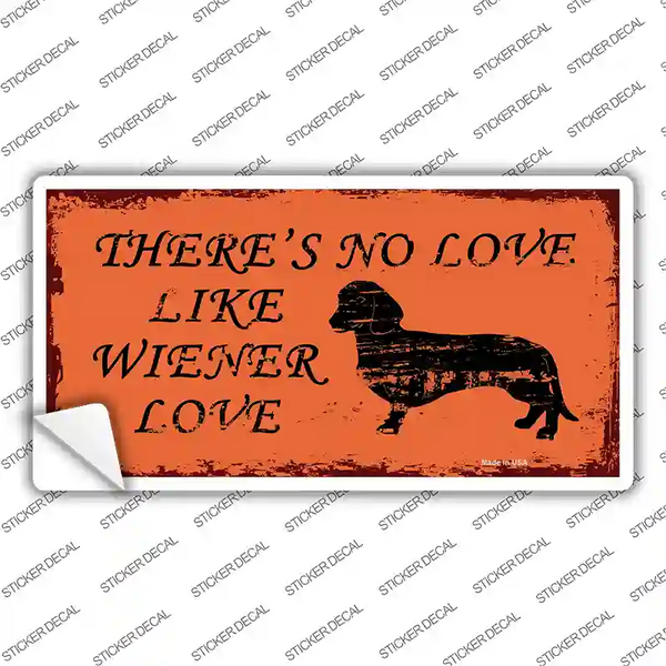 Wiener Love Novelty Sticker Decal | Smart Blonde