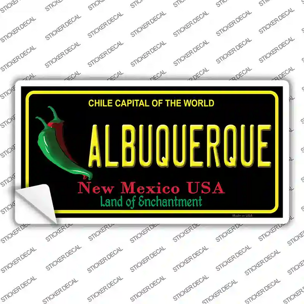 Albuquerque New Mexico Black State Novelty Sticker Decal | Smart Blonde