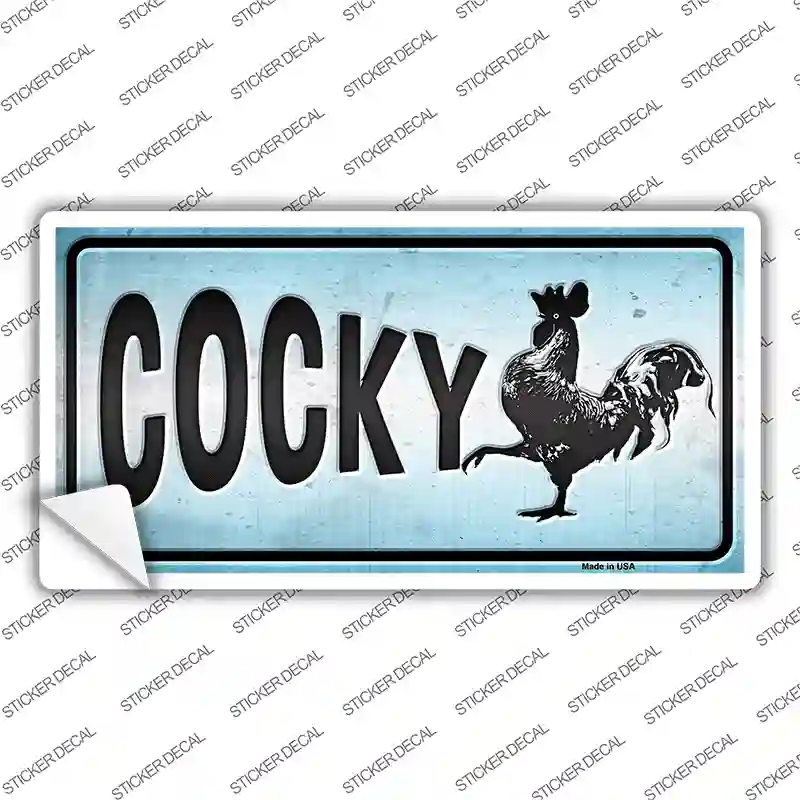 Cocky Chicken Novelty Sticker Decal | Smart Blonde