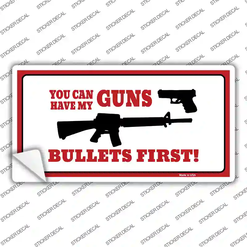 Bullets First Novelty Sticker Decal | Smart Blonde