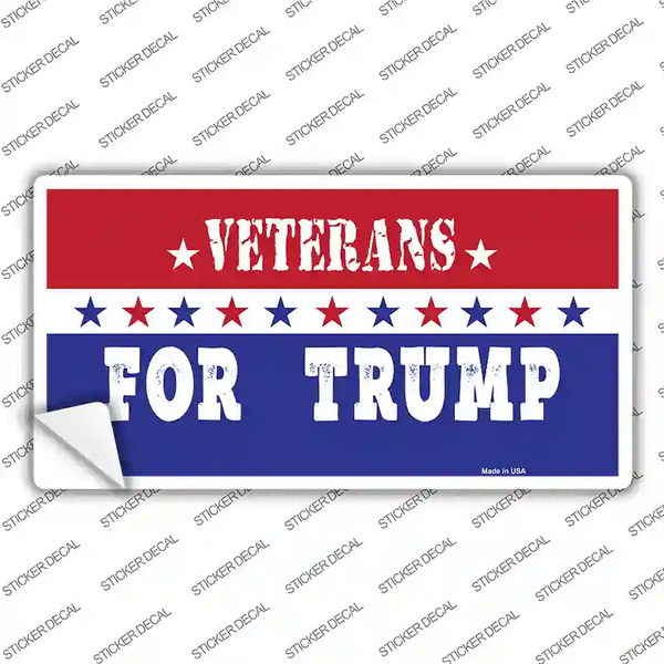 Veterans For Trump Novelty Sticker Decal | Smart Blonde