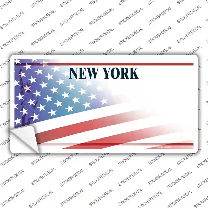 New York Liberty American Flag Novelty Sticker Decal | Smart Blonde