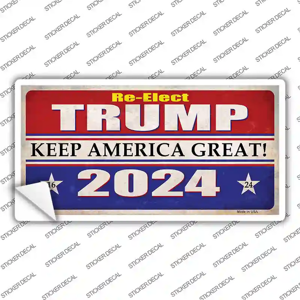 Re-Elect Trump 2024 Novelty Sticker Decal | Smart Blonde