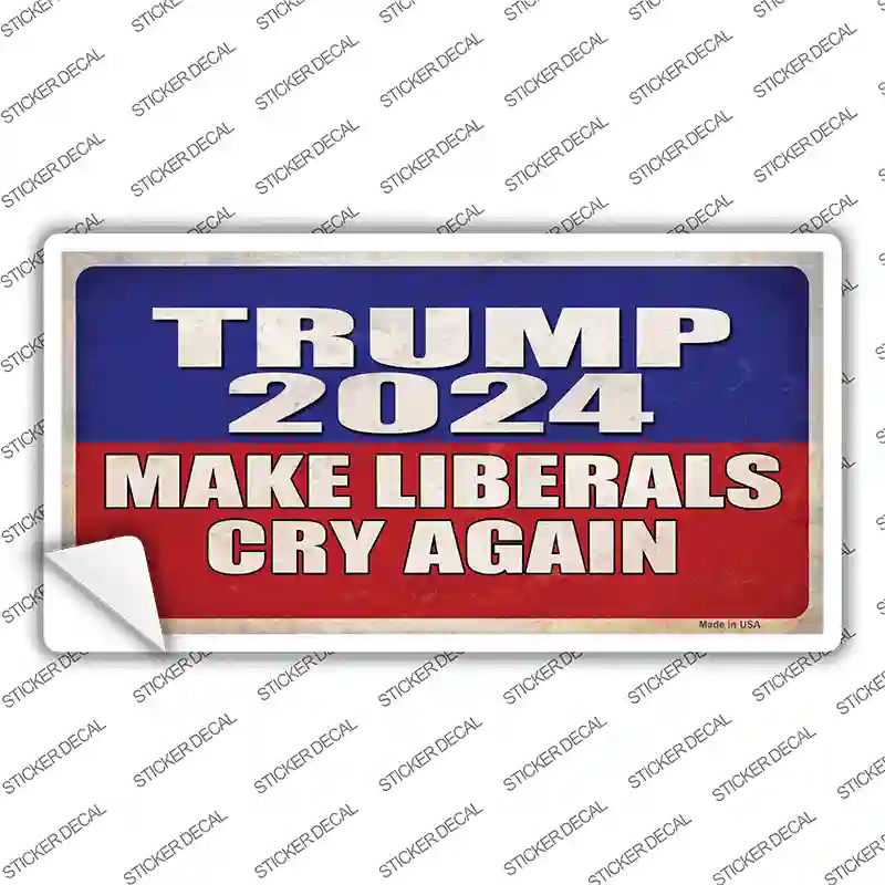 Trump Make Liberals Cry Again Novelty Sticker Decal | Smart Blonde