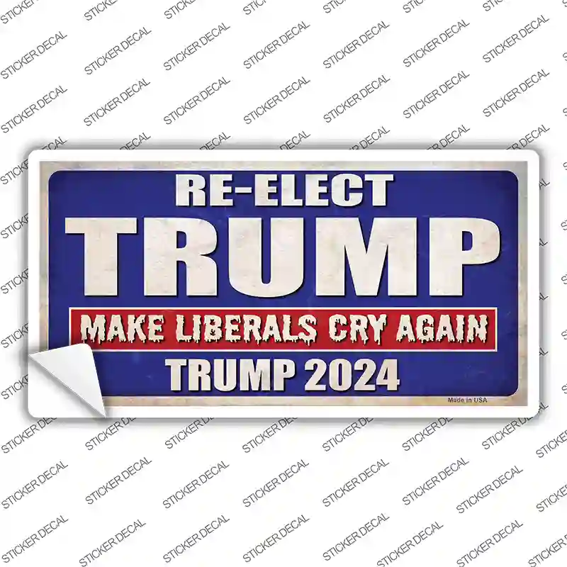 Re-Elect Trump Novelty Sticker Decal | Smart Blonde