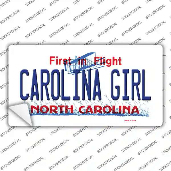 Carolina Girl North Carolina Novelty Sticker Decal | Smart Blonde
