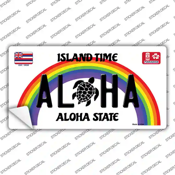 Aloha Turtle Hawaii Novelty Sticker Decal | Smart Blonde