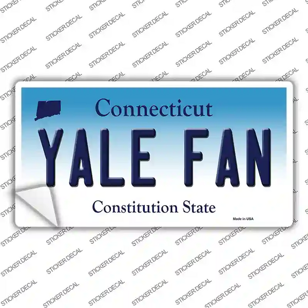 Yale Fan Novelty Sticker Decal | Smart Blonde
