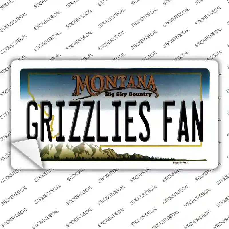 Grizzlies Fan MT Novelty Sticker Decal – A Smart Blonde