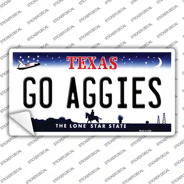 Go Aggies Texas TX Novelty Sticker Decal | Smart Blonde