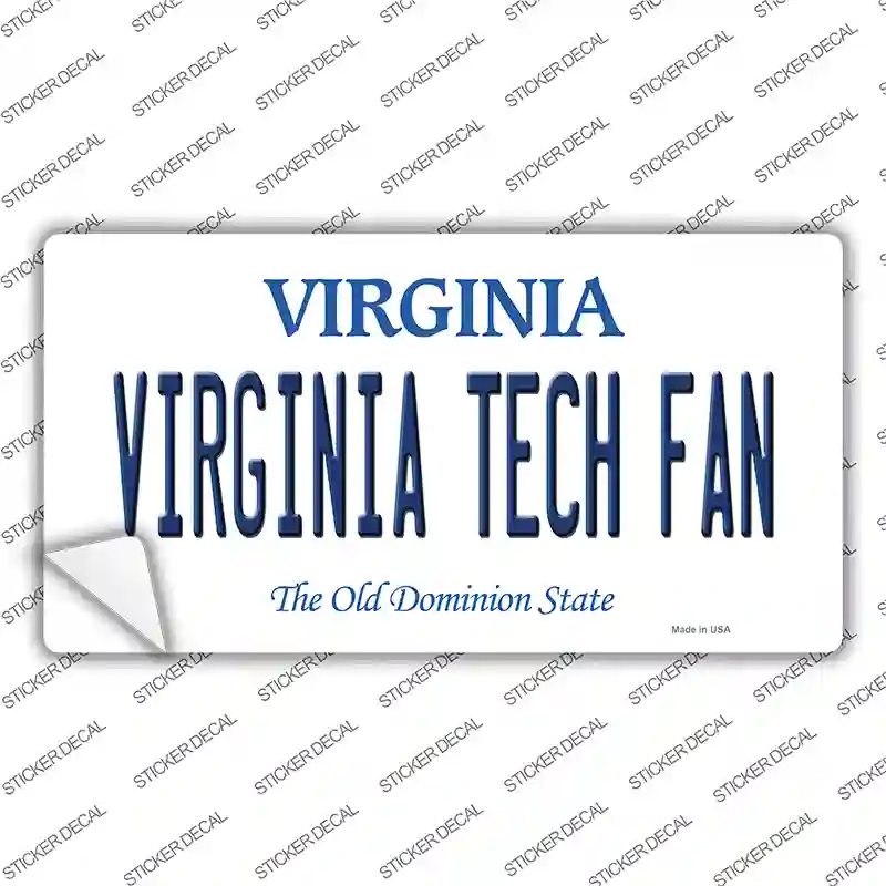 Virginia Tech Fan VA Novelty Sticker Decal | Smart Blonde
