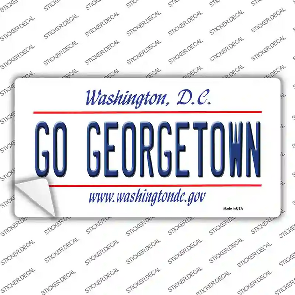 Go Georgetown Novelty Sticker Decal | Smart Blonde