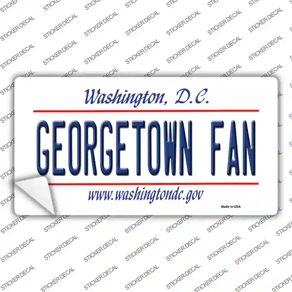 Georgetown Fan Novelty Sticker Decal | Smart Blonde
