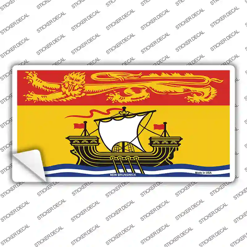 New Brunswick Canada Flag Novelty Sticker Decal | Smart Blonde