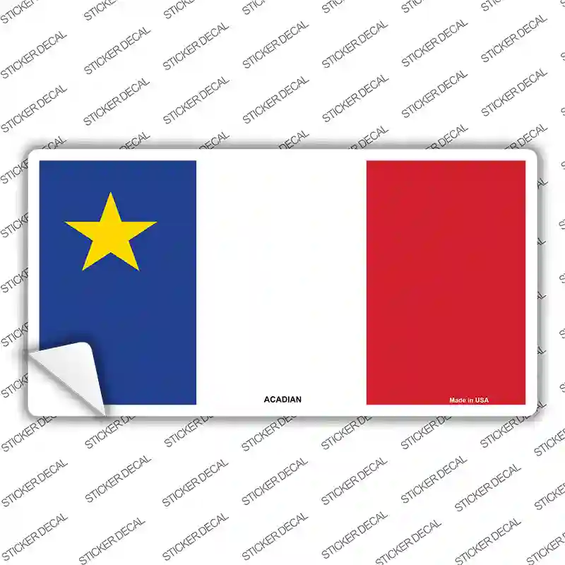Acadian Canada Flag Novelty Sticker Decal | Smart Blonde