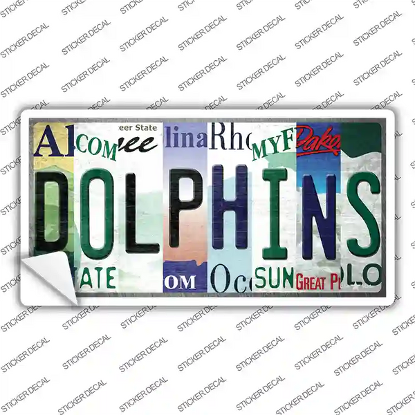 Dolphins Strip Art Novelty Sticker Decal | Smart Blonde