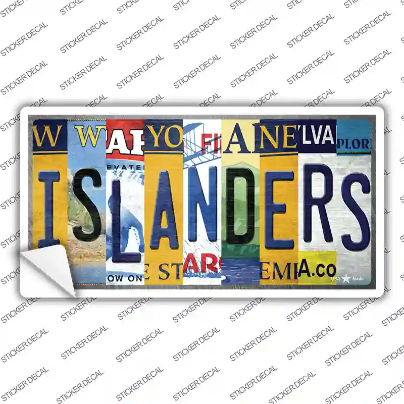 Islanders Strip Art Novelty Sticker Decal | Smart Blonde