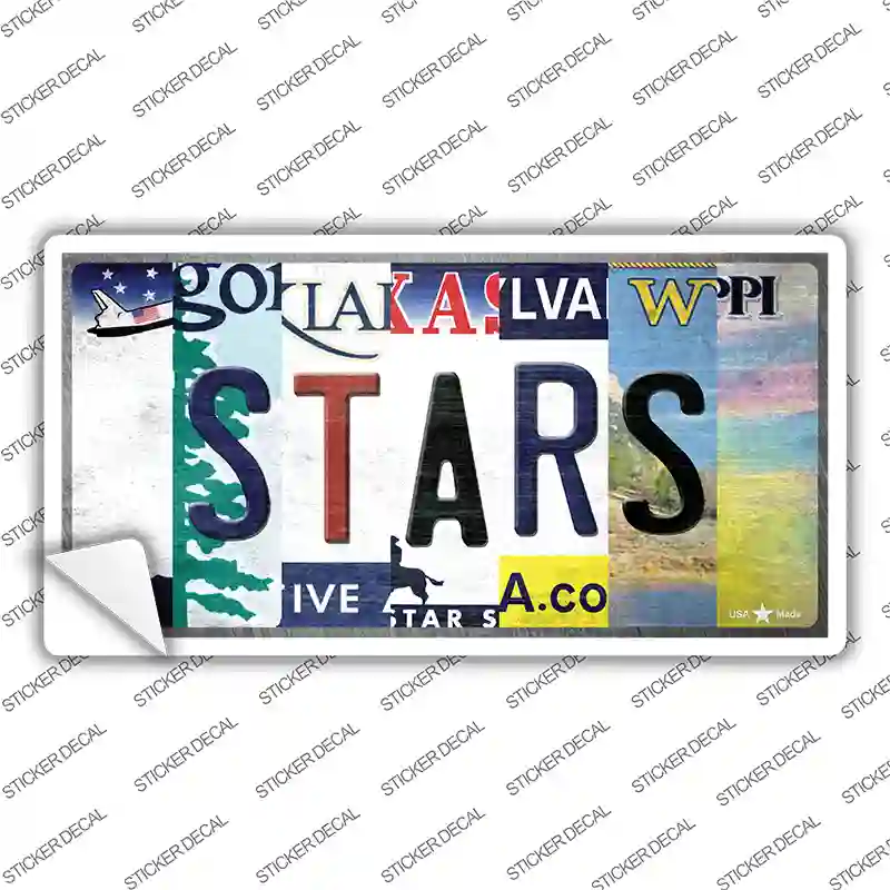 Stars Strip Art Novelty Sticker Decal | Smart Blonde