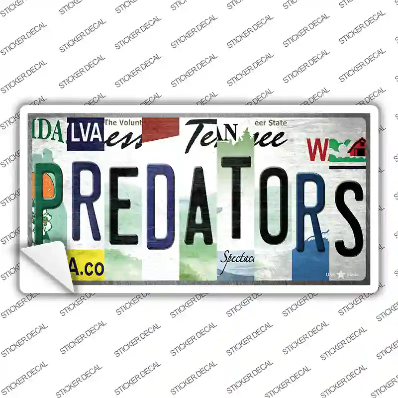 Predators Strip Art Novelty Sticker Decal | Smart Blonde
